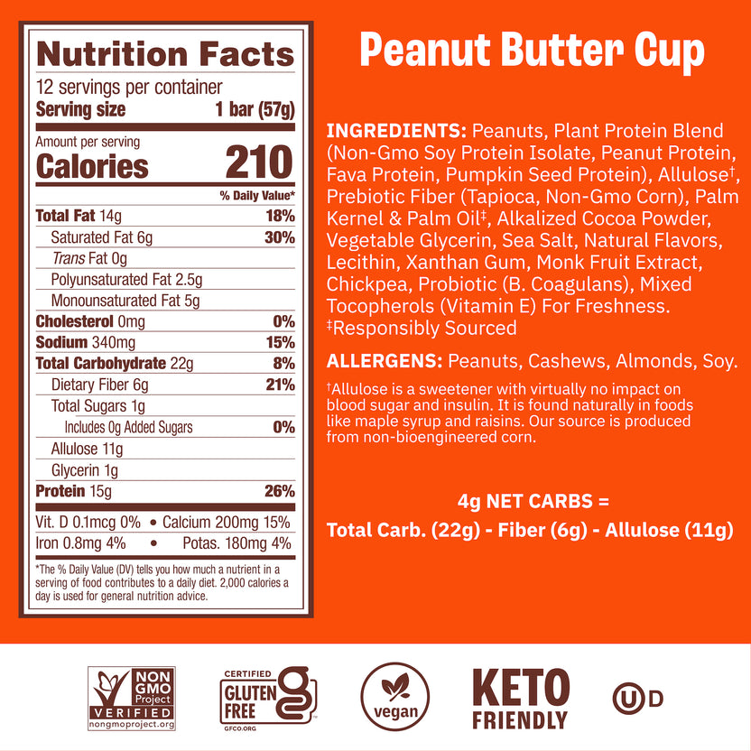 Peanut Butter Cup Probiotic Protein™ Bar, 12-Count